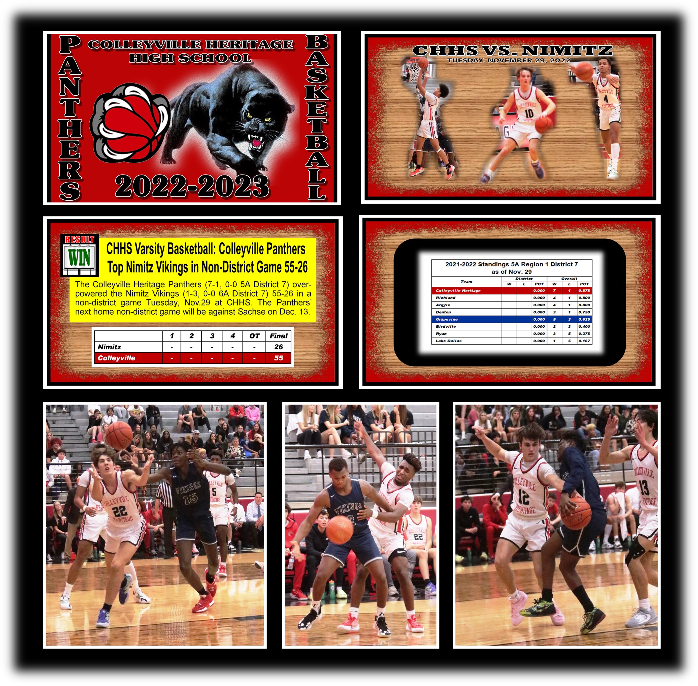 CHHS Varsity Basketball: Colleyville Panthers Top Nimitz Vikings in Non ...