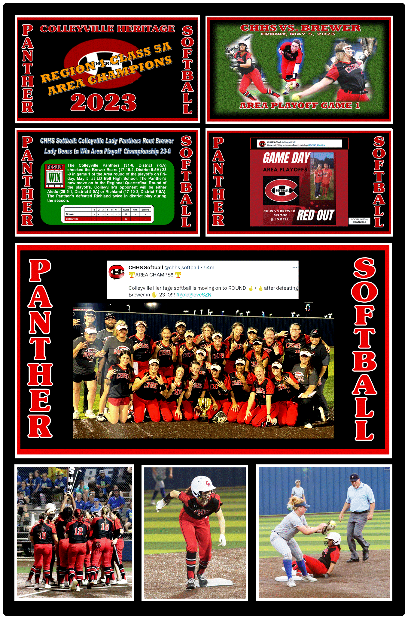 CHHS Softball: Colleyville Lady Panthers Rout Brewer Lady Bears to Win ...